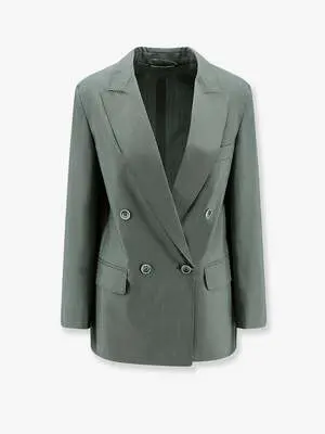 Max Mara Mxmalbata Virgin Wool And Silk Blazer - Multicolor