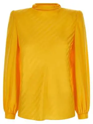 Valentino Garavani Silk Jacquard Shirt - Yellow