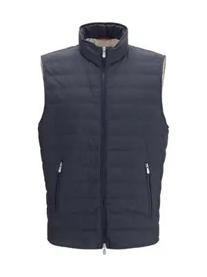 Brunello Cucinelli Sleeveless Padded Gilet - Blue