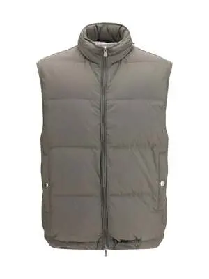 Brunello Cucinelli Sleeveless Padded Gilet - Gray