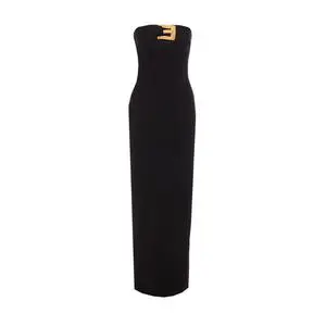 Balmain Belted Bustier Long Dress