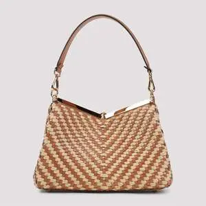 Etro Vela M Rafia Shoulder Bag - Multicolor