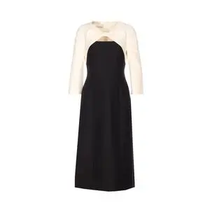 Valentino Garavani Midi Crepe Couture Dress - Black