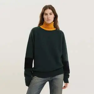 1989 STUDIO And Yellow Turtleneck Sweater - Green