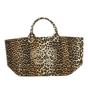 GANNI Leopard Canvas Xxl Tote Bag - Multicolor