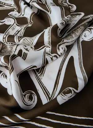 Max Mara Geometric Print Silk Scarf