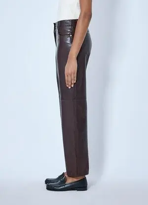 Max Mara Leather Wide-leg Trousers - Multicolor