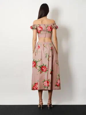 Dolce & Gabbana Cotton Skirt With Iconic Print - Multicolor