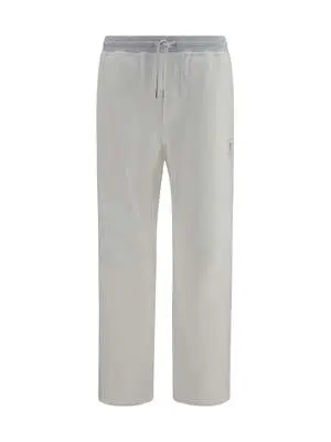 Brunello Cucinelli Cotton Drawstring Trousers - White