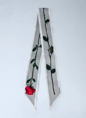 Acne Studios Silk Scarf - Gray