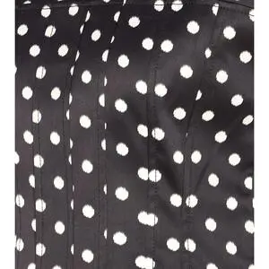 GANNI Polka Dots Satin Corset Top