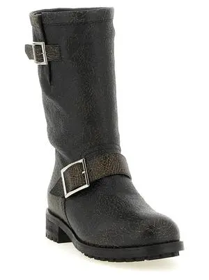 JIMMY CHOO Biker Mid' Ankle Boots - Black