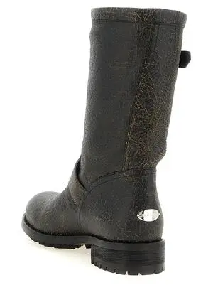 JIMMY CHOO Biker Mid' Ankle Boots - Black