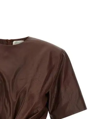 Magda Butrym Leather Short-sleeve Top