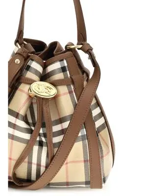Burberry Mini Check Bucket Bag - Cream
