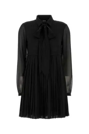 Versace Crepe Mini Dress - Black