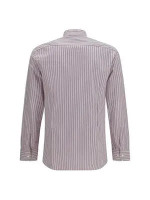 Etro Roma Striped Cotton Shirt With Pegaso Logo