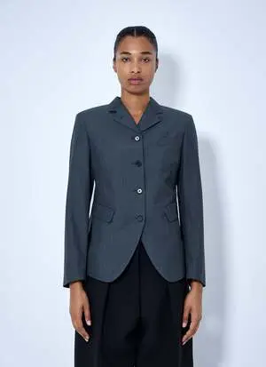 JIL SANDER Single-breasted Tailored Blazer - Gray