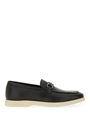 FERRAGAMO Gancini Moccasin - Black
