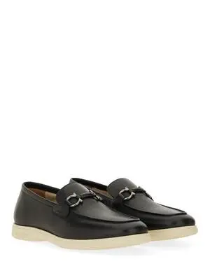 FERRAGAMO Gancini Moccasin - Black