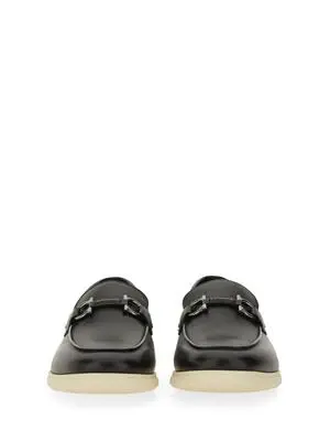 FERRAGAMO Gancini Moccasin - Black