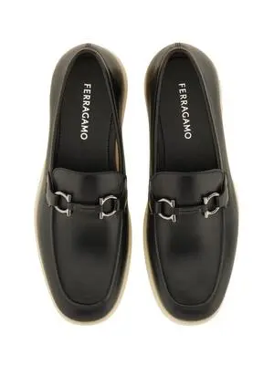 FERRAGAMO Gancini Moccasin - Black