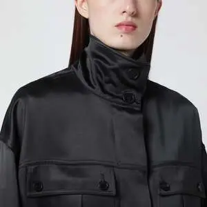 DURAZZI MILANO Glossy Viscose Shirt Jacket