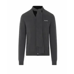 Miu Miu Logo Cardigan - Gray