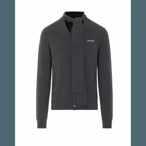 Miu Miu Logo Cardigan - Gray