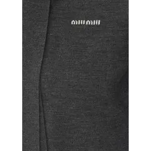 Miu Miu Logo Cardigan - Gray
