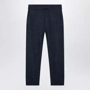 Loro Piana Gokarna Melange Wool-blend Trousers - Blue