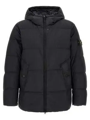 Stone Island Ruffled Effect Down Jacket