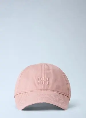 Miu Miu Drill Baseball Cap - Pink