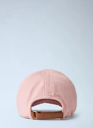 Miu Miu Drill Baseball Cap - Pink