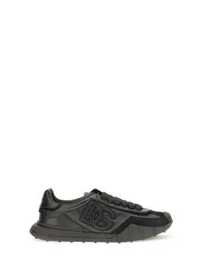 Dolce & Gabbana Athletic Fabric And Leather Sneakers