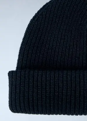 Balenciaga Ribbed Knit Beanie - Black