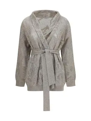 Brunello Cucinelli Tie Detailed Cardigans For Women