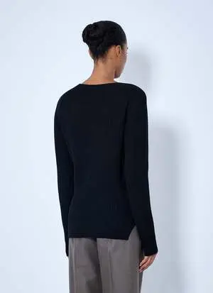 Rick Owens Deep V-neck Ribbed Sweater