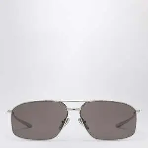 Balenciaga Rectangular Silver/ Sunglasses - Black