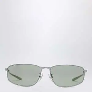 Balenciaga Rectangular Pink Metallic Sunglasses - Green