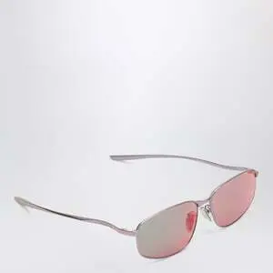 Balenciaga Rectangular Pink Metallic Sunglasses