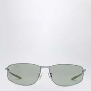 Balenciaga Rectangular Pink Metallic Sunglasses - Green