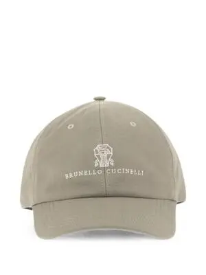 Brunello Cucinelli Logo Cotton Baseball Cap - Multicolor