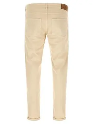 Brunello Cucinelli Logo Embroidery Jeans