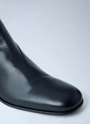 Prada Leather Chelsea Boots - Black