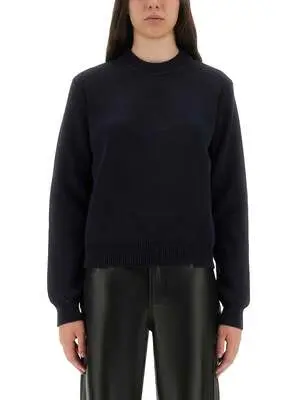 GOLDEN GOOSE Cotton Jersey Sweater - Blue