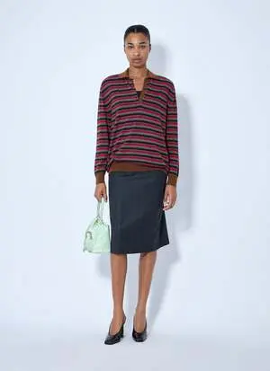 Prada Striped Polo Sweater
