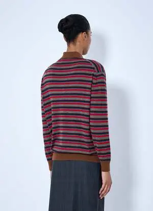Prada Striped Polo Sweater