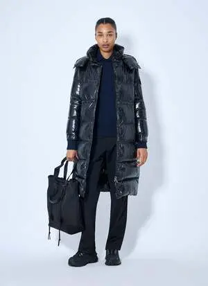 Moncler Cavettaz Hooded Long Down Jacket