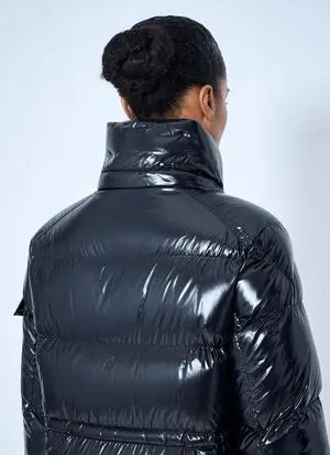 Moncler Cavettaz Hooded Long Down Jacket - Black